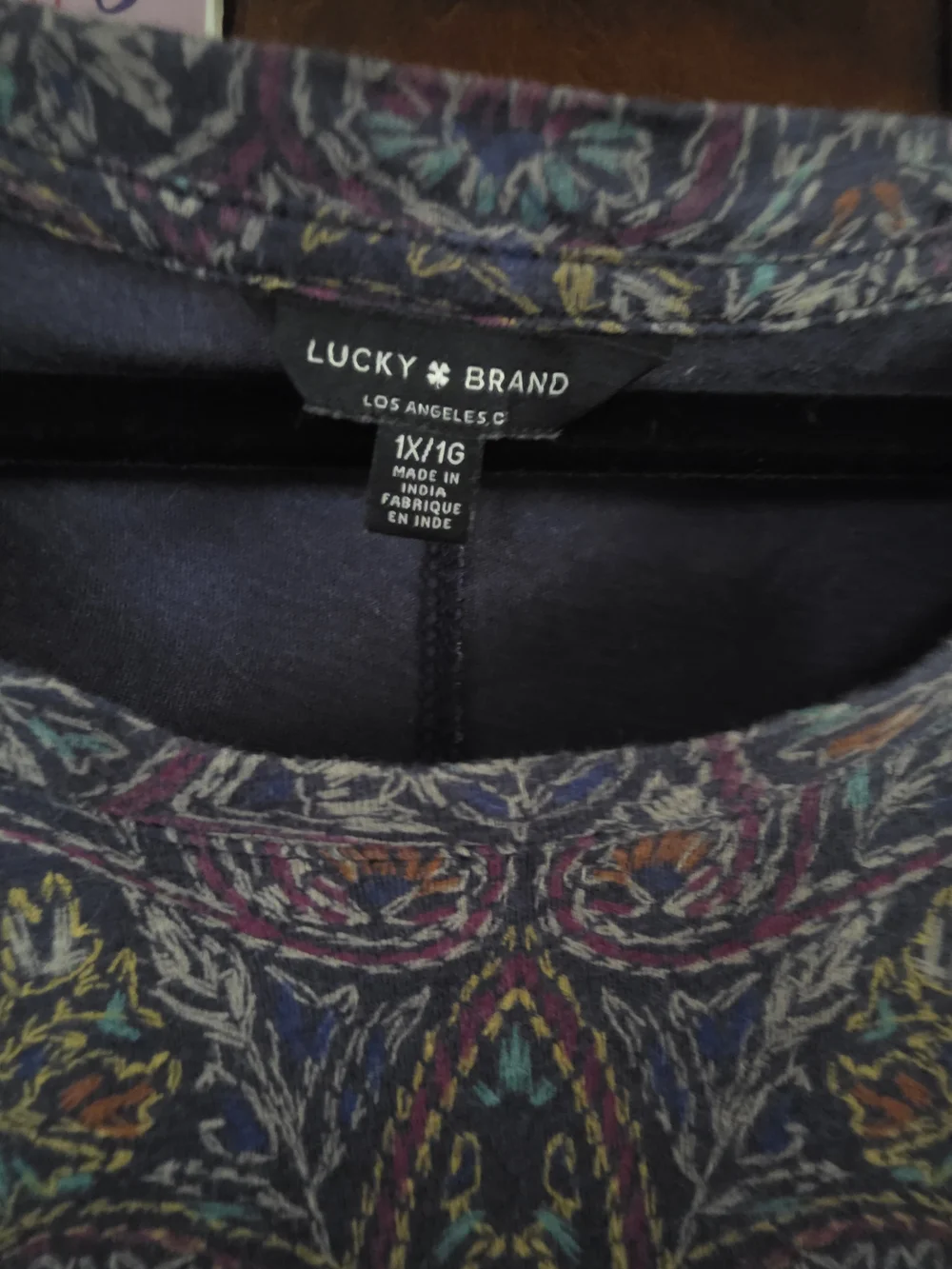 Lucky Brand | Tops | Lucky Brand Short Sleeve Paisley Tee In Navy Multi ...